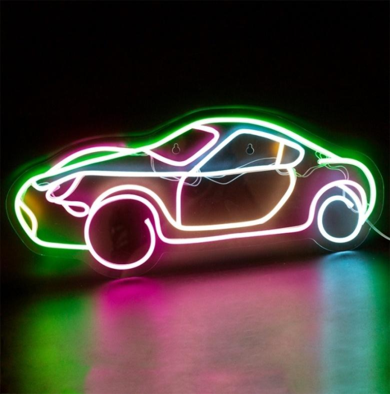 Acrylic neon light Car